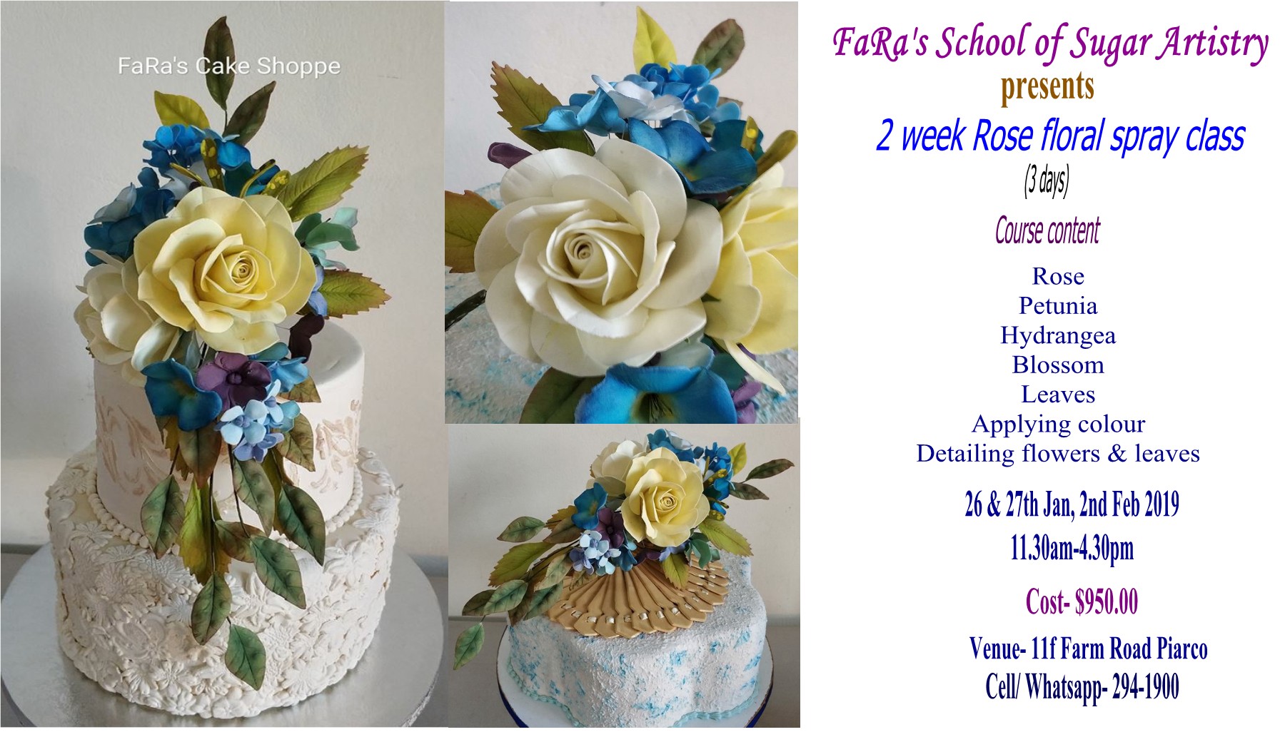 Rose spray - FaRa's Cake Shoppe